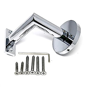 Everbilt Decorative Wall Mount Stair Handrail Bracket in Steel Chrome - Supporting 250 lbs for Handrails at Any Angle in Hallways or Stairwells