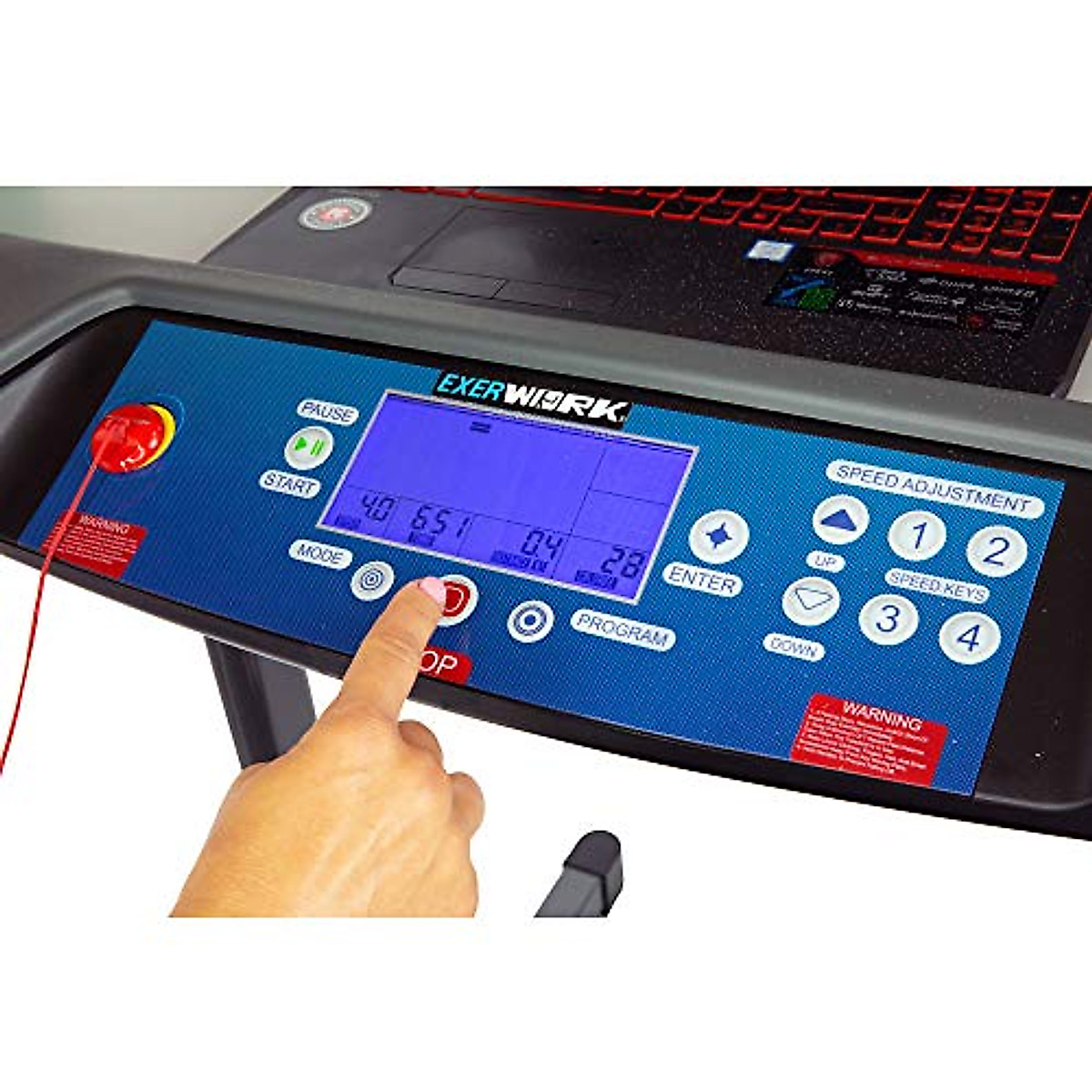 Exerpeutic 5000 ExerWork 20" Wide Belt Desk Treadmill with Adjustable Desktop Height, 325 lbs Capacity