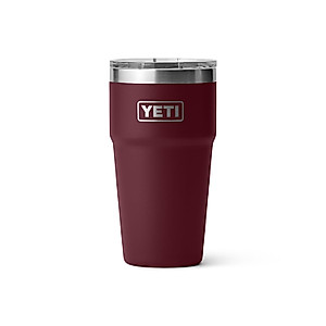 YETI Rambler 20 oz Stackable Tumbler, Stainless Steel, Vacuum Insulated with MagSlider Lid, Wild Vine Red