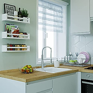 Brightmaison Nursery Book Shelves - Floating Wall Shelves – Baby, Kids, Nursery Wall Decor - Wall Mount Book Organizer Storage Ledge, Display Holder for Toys - Set of 3, Ships Assembled (White)