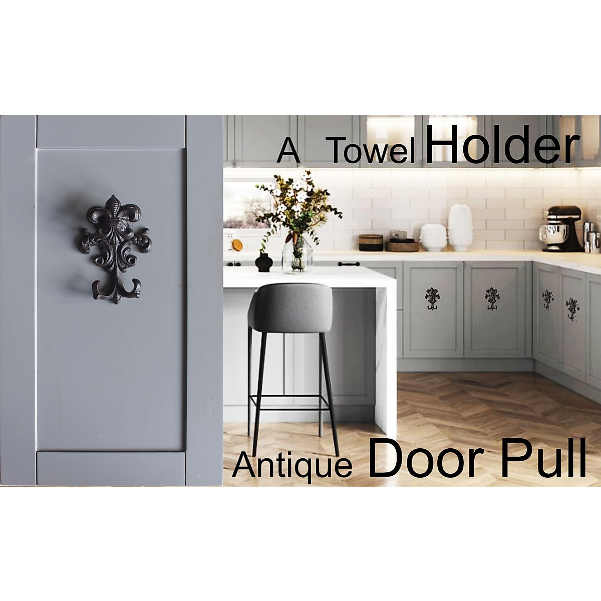 Stelalloy Decorative Wall Hook - Cast Iron Hooks - Black Coat Hooks Towel Hooks for Bathroom Hat Holder Purse Hook - Rustic Coat Hooks Wrought Iron Hooks - Garden Hooks - Pool Hooks