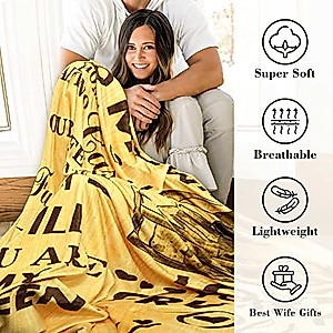 Gifts for Wife, to My Wife Blanket 50" x 60", Romantic Gifts for Wife, Gift for Wife from Husband, Soft Throw Blanket for Wife Birthday Wedding Valentine's Mother's Day Christmas