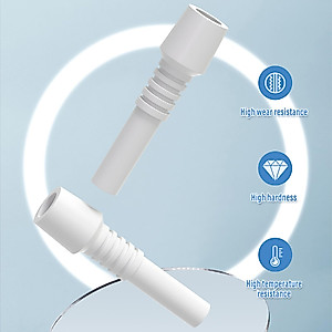 QCDENG 10mm 8pcs Sand Blaster Replacement Ceramic Nozzles, White Ceramic Rust Removal Sandblast Machine Nozzle