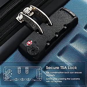 Merax Hardside Luggage Set with TSA Lock and Spinner Wheels 3 Piece Hardshell Lightweight Suitcase Set 20inch 24inch 28inch Navy Blue