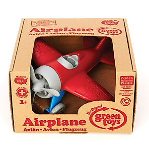 Green Toys Airplane - BPA Free, Phthalates Free, Red Aero Plane for Improving Aeronautical Knowledge of Children. Toys and Games
