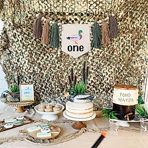 Lucky Duck Tassel High Chair Banner - Mallard Duck 1st Birthday Party Decorations, Duck Hunting 1st Birthday High Chair Tassel Banner, Duckling Baby Shower Party Decorations, A Lucky Duck Themed