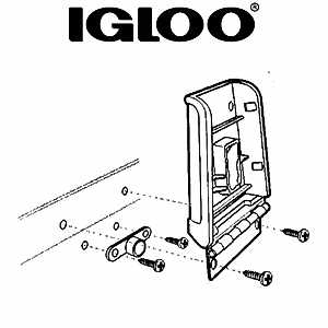 Igloo Cooler Stainless Steel Latch with 2-Screw Winged Post (2-pk)