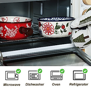 AWYGHJ Soup Bowls with Handles, Set of 4, 15.5 Ounce Ceramic French Onion Soup Crocks, Porcelain Serving Soup Bowl, for Soup, Cereal, Stew, Chill