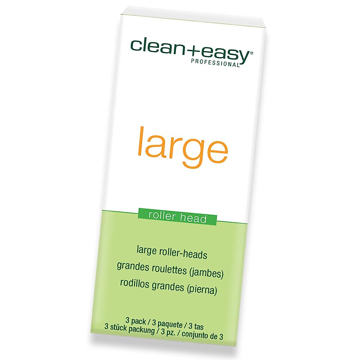 Clean + Easy Large Roller Heads for Roll-On Wax Refill, Disposable and Easy to Attach, for Easy Wax Application on Legs and Body, At-home, Self and DIY Waxing, Travel-size, 3 Roller Heads - 1 Pack