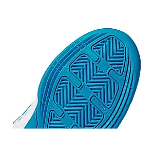 adidas Boy's Super Sala 2 Soccer Shoe, White/Solar Red/Team Royal Blue, 3.5 Little Kid