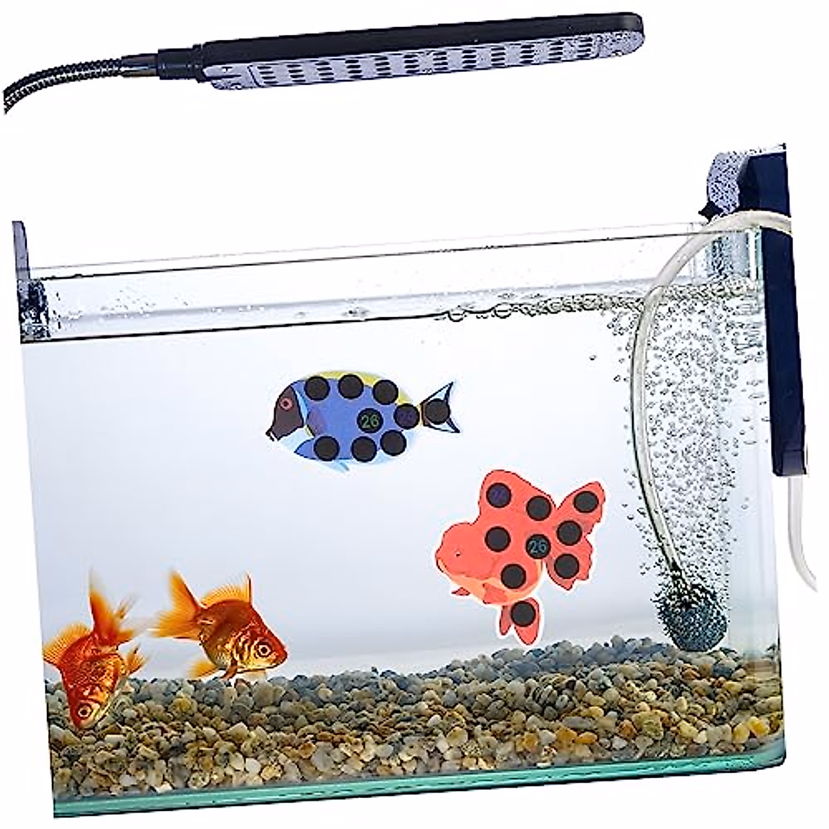 ULTECHNOVO Colored Stickers 3 Sets LCD Color Stickers Sticker by Numbers Glass Urinator U Pass Digital Fish Tank Temperature Gauge Fish Tank Fish Tank Sticker Digital Temperature Gauge