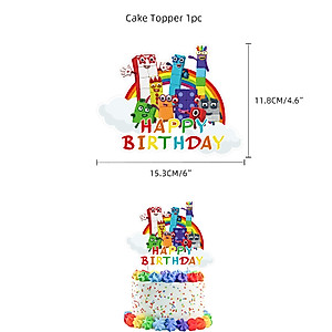 Number Birthday Party Supplies,Number Theme Including Cake caps,Cupcake caps,Flags,Latex Balloons,It is Very Suitable for Boy's and Girl Themed Birthday Party Supplies.