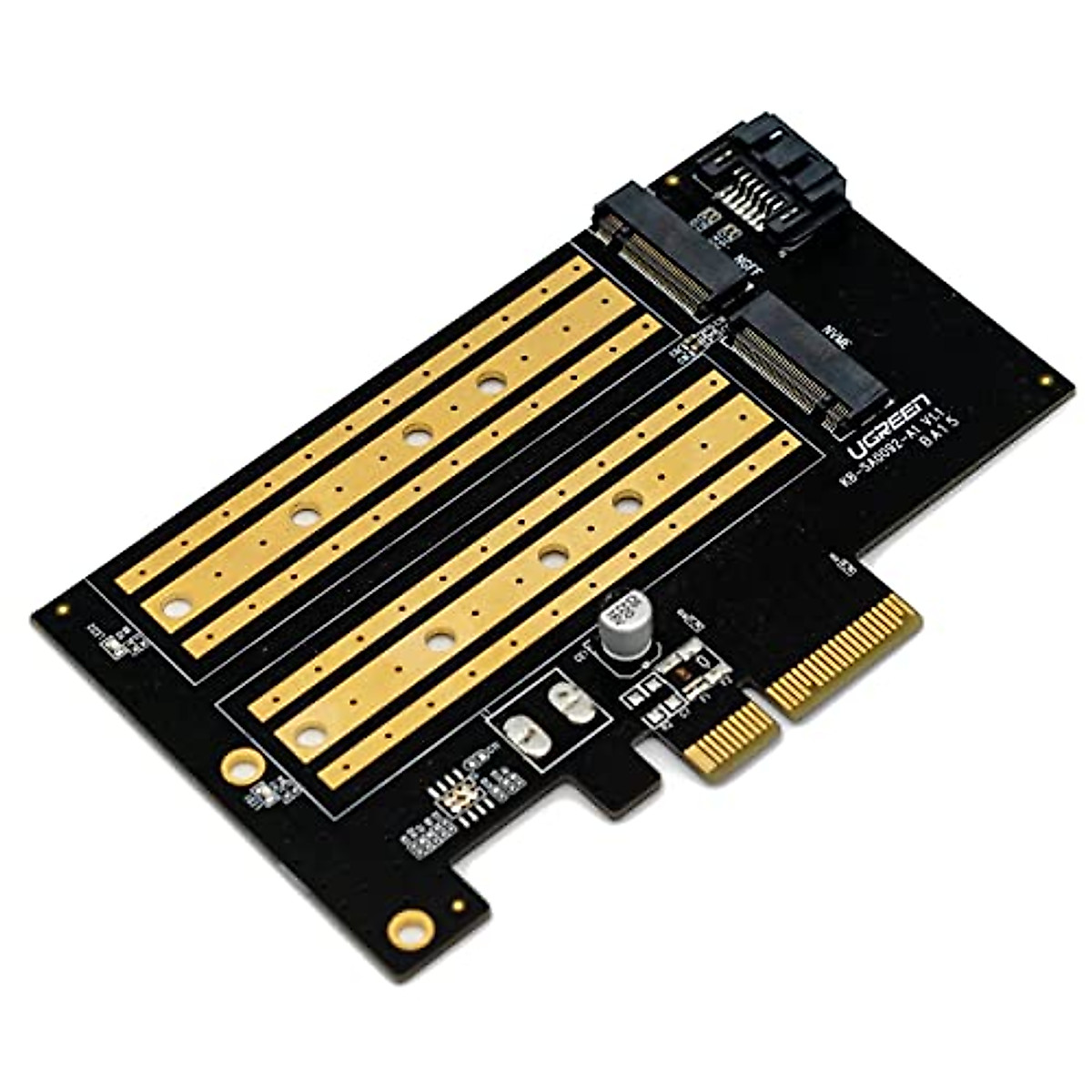 zimaboard PCIe to M.2 NVME SSD Adapter Card 32Gbps M Key/B Key PCIe4.0 X1 X4 Adapter Server Desktop PC Support SATA NGFF