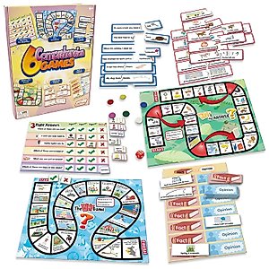 Junior Learning 6 Comprehension Games, Multi, (Model: JL406), 10.25 H x 2.5 L x 7.75 W