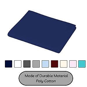 Clovefry Toddler and Preschool Cot Sheets - Daycare/Pre-School Cot Sheet - Corner Elastic Loops - Cot Bed Fitted Sheet - Poly Cotton Surface Set of 6 (22" W X 52" L) - Navy Blue