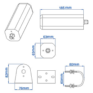 Chaowei High Gain 9dBi Omnidirectional LTE Cellular Antenna-Wide Band Outdoor Pole/Wall Mount 5G 4G WiFi Antennae for Cellphone 2G/3G 4G/5G LTE Router Modem Gateway,Verizon,AT&T,T-Mobile