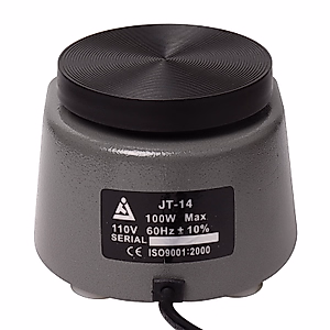 Dental Lab Vibrator 4" Round Lab Equipment Shaker Oscillator Heavy Duty Platform Roundness Vibrator Plaster 110V 100W