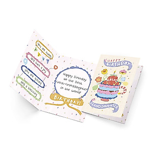 Prime Greetings Birthday Card Great Granddaughter, Made in America, Eco-Friendly, Thick Card Stock with Premium Envelope 5in x 7.75in, Packaged in Protective Mailer