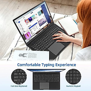 SGIN Laptop Computer, 17 Inch 1920 * 1080 IPS Display，4GB RAM 128GB ROM, Windows 11 Laptops with Intel Celeron Quad Core Processor, Mini HDMI, Webcam, Dual-Brand WiFi, 512GB Expansion