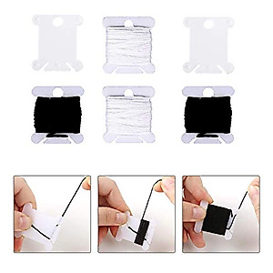 Cldamecy Embroidery Floss,13 Skeins White & 13 Skeins Black Embroidery Threads for Cross Stitch,Friendship Bracelets String,and DIY Art Craft ,with 10 PCS Floss Bobbins