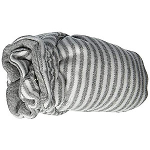 Burt's Bees Baby Baby Organic Cotton Newborn Essentials Shoes, Gender Neutral Color for Ages 0 to 9 Months Old Slipper Sock, Heather Grey Stripe, 3 Unisex Infant