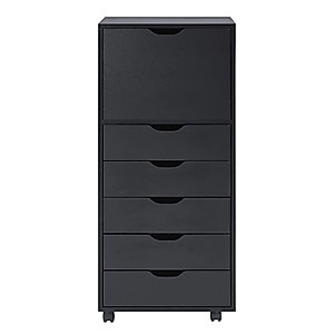 Naomi Home Ultimate Sewing & Craft Storage Cabinet - 6 Drawer Organizer for Arts, Crafts, Sewing Supplies & More - Black Multipurpose Cabinet with Ample Space - 6 Drawer, Black