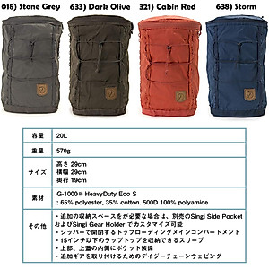 Fjallraven Men's Singi 20, Stone Grey, One Size