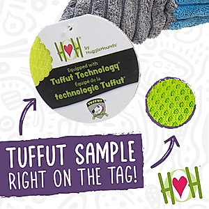 HuggleHounds Knottie Plush Dog Toy - Dog Stuffed Animal Toy, Puppy Toys, Squeaky Dog Toy for Small, Medium & Large Dogs, Durable Plush to Keep Them Busy - Dillie Duck, Large