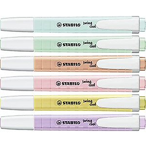 STABILO B-52740-10 Blister Swing Cool Pastel Highlighter (Pack of 6)