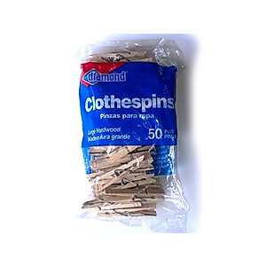 Diamond C47 Hardwood Clothespins - Bag of 50