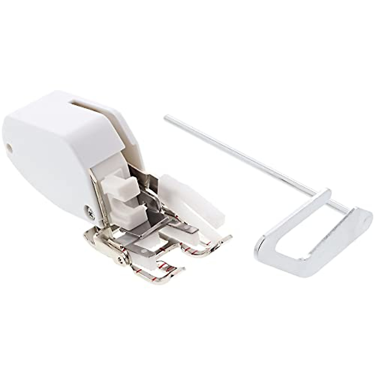 Sewable Open Toe Walking Foot with Adjustable Guide | Fits Low Shank Sewing Machines - Brother, Janome, Singer, and More | Even Feed Foot for Quilting and Sewing Multiple Layers