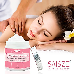 SAISZE Anti Cellulite Body Slimming Cream 8.8oz & Massager and Remover Brush Mitt (Slimming Cream + Massager)