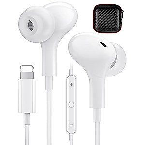Headphones for Apple iPhone 13 14 Pro Max 12 Mini 11 XR SE3, MFi Certified Magnetic Wired Earbuds HiFi Stereo with Lightning Connector Noise Canceling in Ear Earphones with Microphone in-Ear Headsets