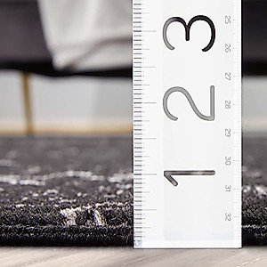 Well Woven Zazzle Argos Black Vintage Modern 5'3" X 7'3" Area Rug