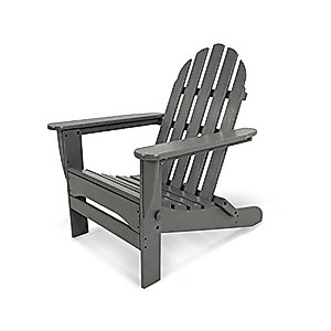 POLYWOOD AD5030GY Classic Folding Adirondack, Slate Grey