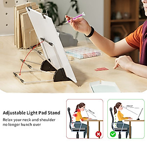 ARTDOT A4 LED Light Pad for Diamond Painting Kits for Adults, USB Powered Adjustable Brightness Diamond Art Light Board with Accessories