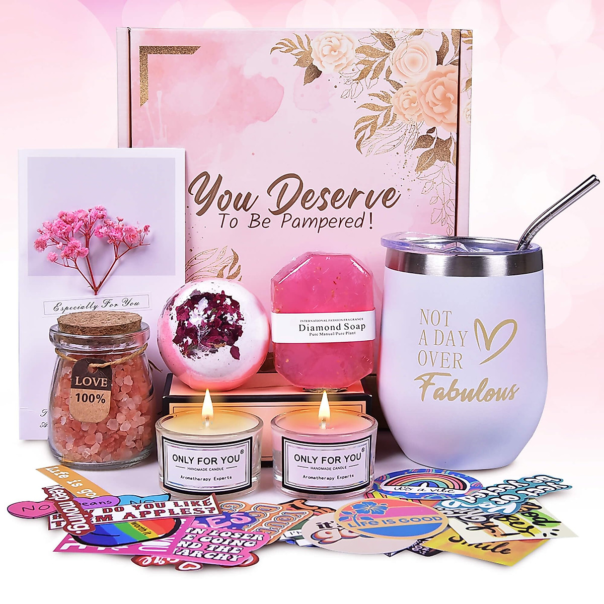 Birthday Gifts for Women Friendship, Spa Gift Baskets Set, Unique Gifts Ideas for Women, Christmas Gifts for Mom Best Friends Sister Wife Coworker,30th 40th 50th 60th Birthday Gifts for Women