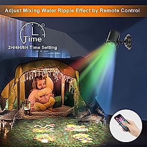 Christmas Projector Lights, LED Projection Light, 2 in 1 Water Wave Projector Light with 16 Switchable Patterns,Waterproof Landscape Light Show for Celebration Halloween Birthday and Party Decoration