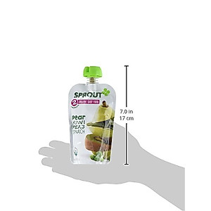 Sprout Organics, Stage 2 Variety Pack, Carrot Apple Mango, Pear Kiwi Peas Spinach & Blueberry Banana Oatmeal, 6+ Month Pouches, 3.5 oz (12-count)