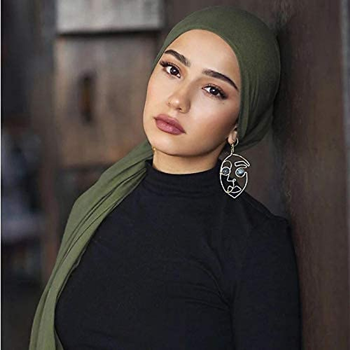 4 Packs Stretch Jersey Turban Heads Wrap African Head Wrap for Women Head Scarf Soft Headband Long Hair Scarf