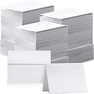 300 Sets Heavyweight Blank White Cards and A2 Envelopes Printable Postcards Folded Card Stock for DIY Greeting Card Wedding Business Invitations Bridal Shower Birthday Occasion (4.25 x 5.5 Inch)
