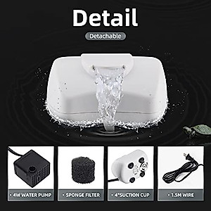 UPETTOOLS Turtle Filter Aquarium Internal Filter Low Level Water for Reptiles, Amphibians, Frog, Cichlids, Newt