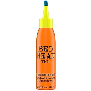 TIGI Bed Head Straighten Out 98% Humidity Defying Straightening Cream for Unisex, 4 Ounce