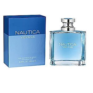 Nautica Voyage Eau De Toilette for Men - Fresh, Romantic, Fruity Scent - Woody, Aquatic Notes of Apple, Water Lotus, Cedarwood, and Musk - Ideal for Day Wear - 3.3 Fl Oz