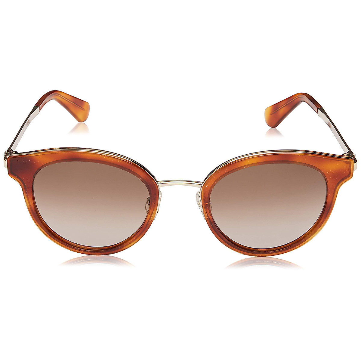 Kate Spade KS Lisanne/F 8NQ Havana Plastic Oval Sunglasses Brown Gradient Lens