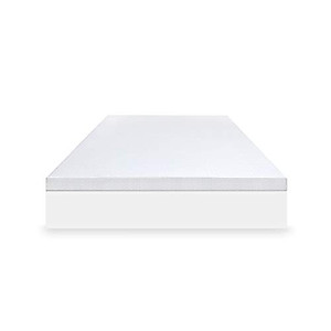 SensorPEDIC SensorCOOL 4-Inch Elite Cooling Gel-Infused Memory Foam Mattress Topper, King, White