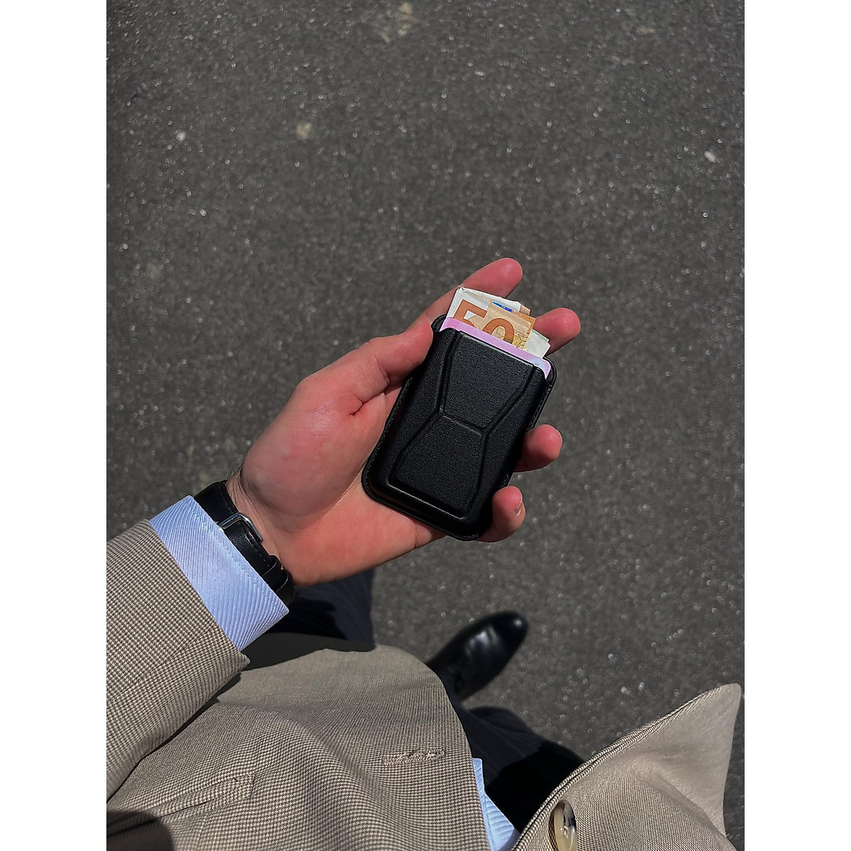 Magnetic Wallet and Phone Stand - Secure Card Holder for Multiple Cards & Cash - Strong Magnet for iPhone 12/13/14 Series