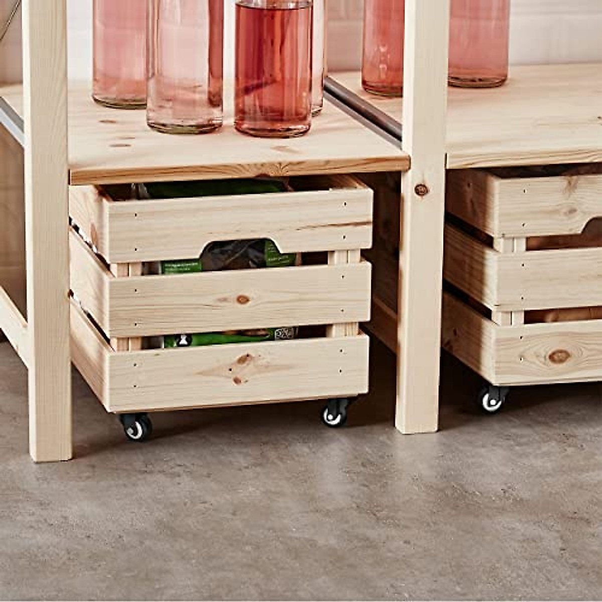 2 inch Swivel Caster Wheels Without Brake and No Noise Wheels, Heavy Duty Casters Total Capacity 600lbs (Pack of 4)