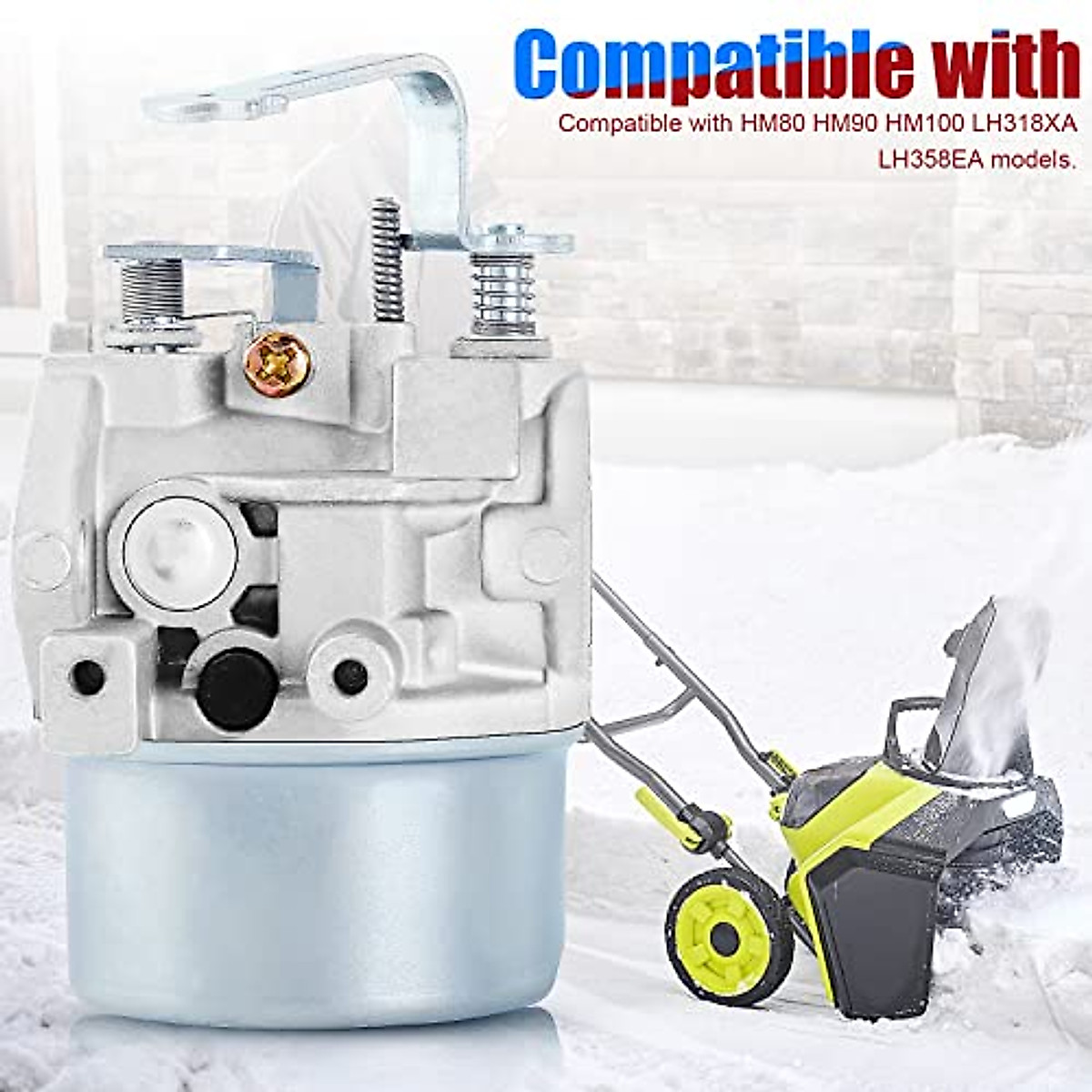 YOFMOO Carburetor Compatible for Tecumseh 640152A 640152 640023 640051 640140 640112 HM80 HM90 HM100 8HP 9HP 10HP Engines Mower 5000w Generator Replaces Oregon# 50-655 Carb