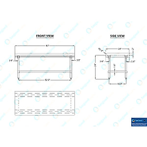 AmGood Stainless Steel Equipment Stand - Heavy Duty, Commercial Grade, with Undershelf, NSF Certified (24" Width x 60" Length)